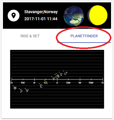 Stig's Sky Calendar - Planetfinder